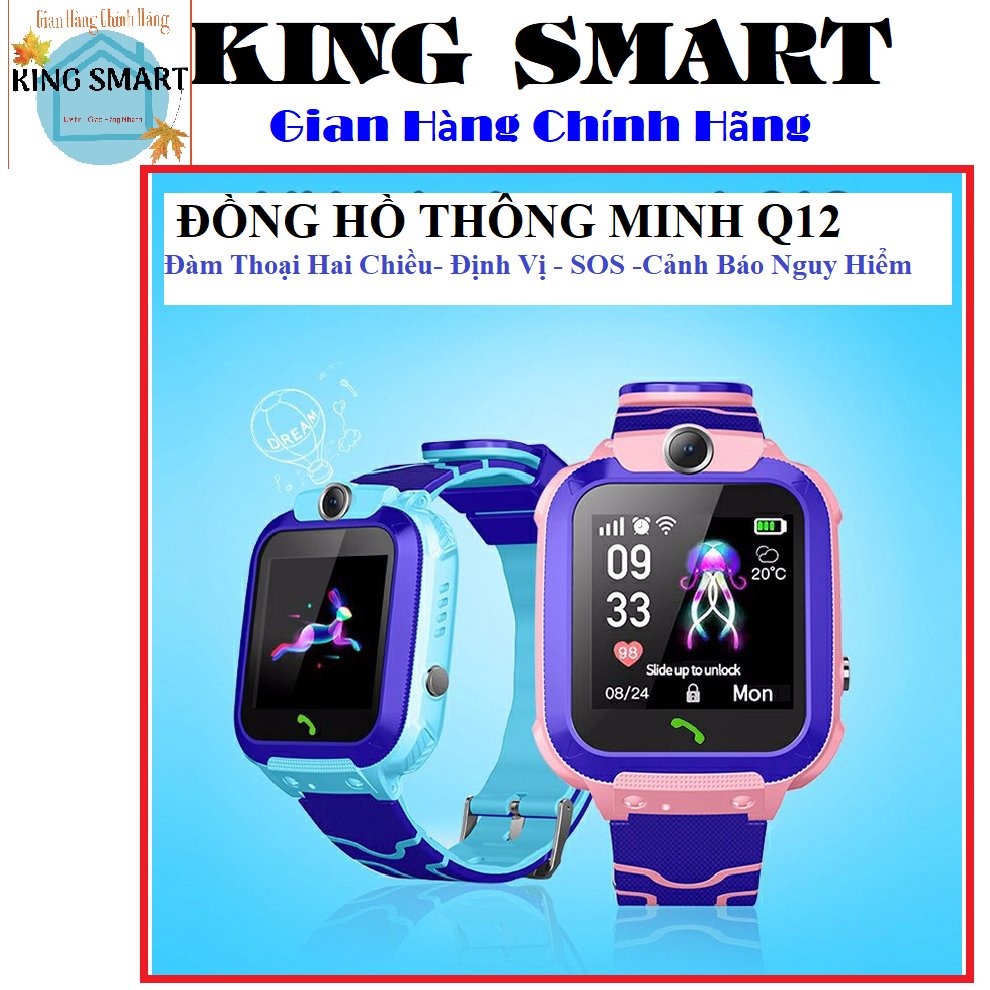 (BẢN 2024-TẶNG CƯỜNG LỰC) Đồng hồ thông minh Định vị Q12( Đồng hồ thông minh trẻ em) lắp sim ...