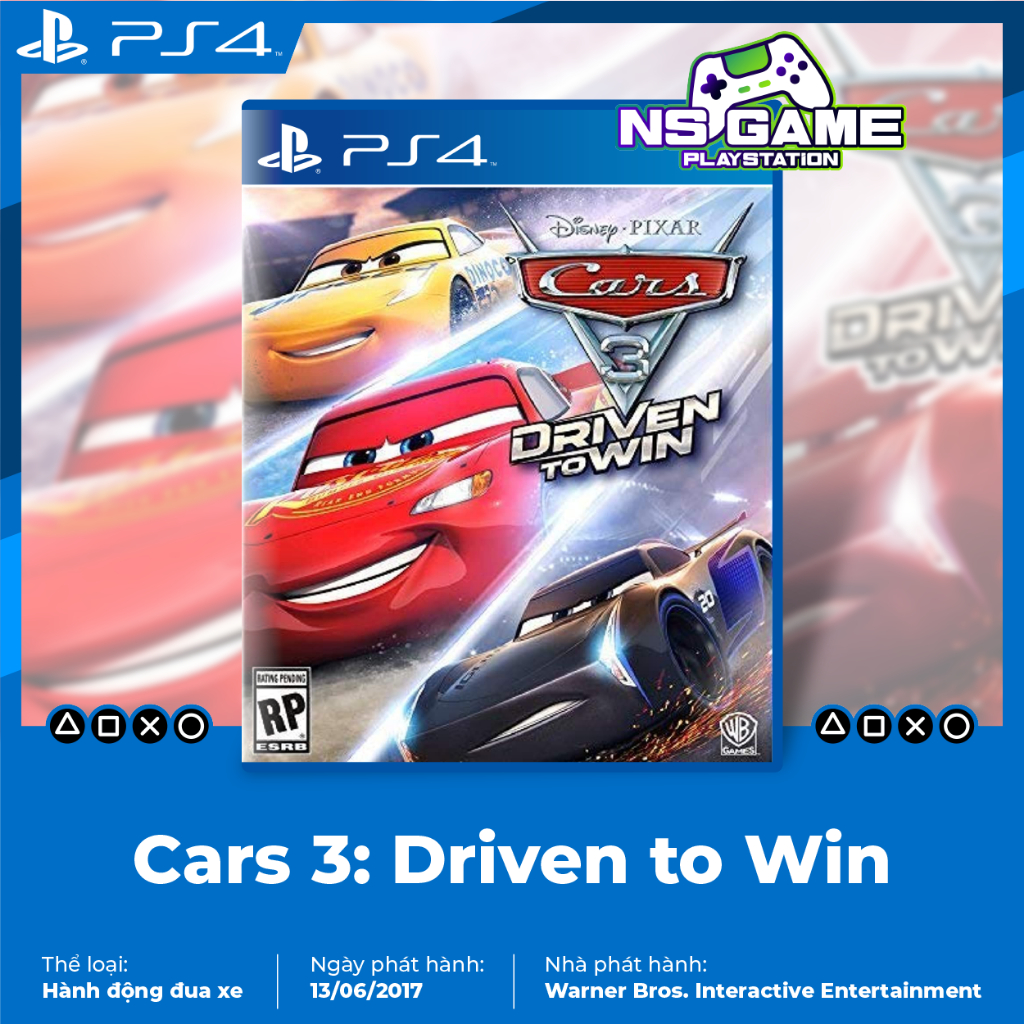 Đĩa Game PS4 : Cars 3 Driven to Win | Shopee Việt Nam