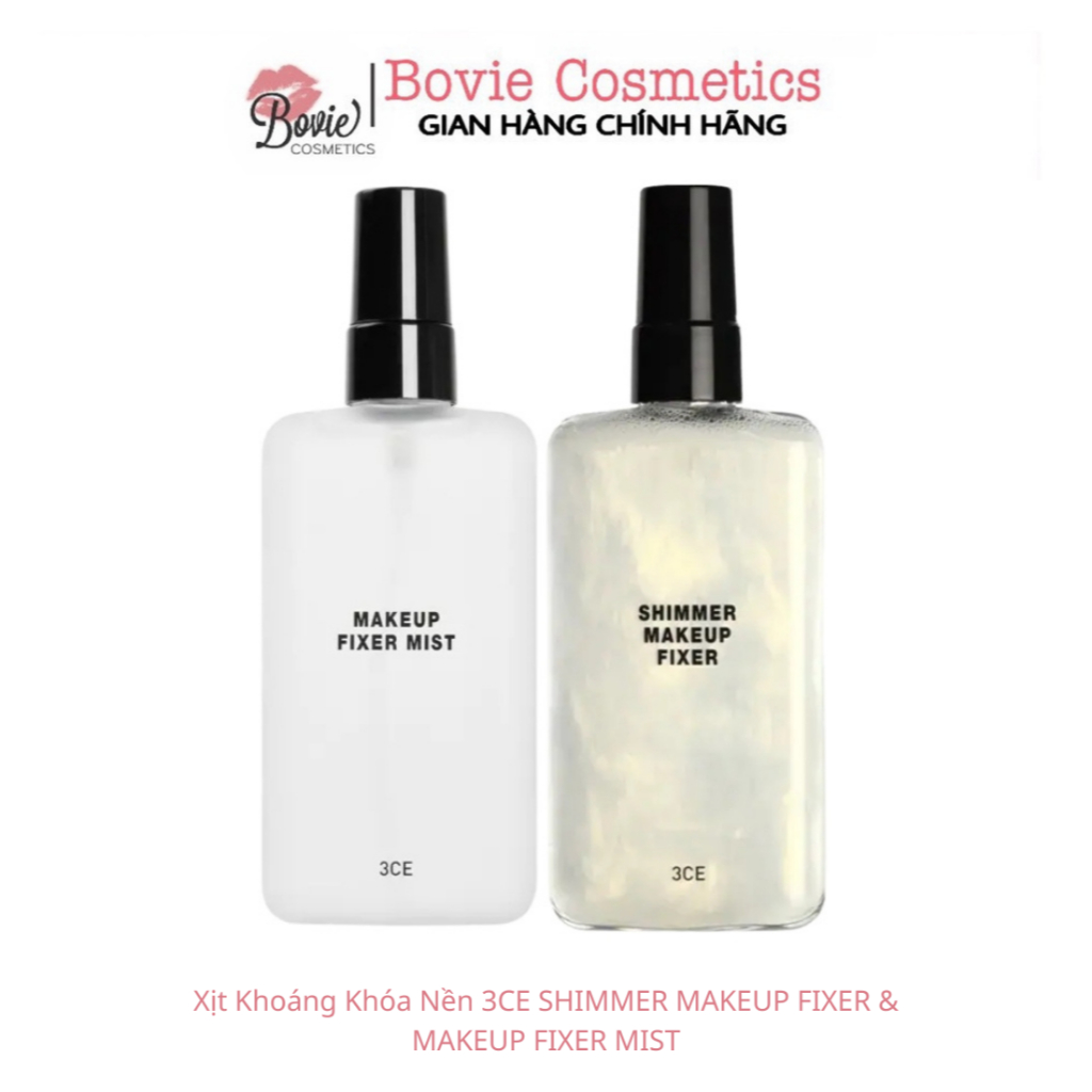Xịt Khoáng Khóa Nền 3CE SHIMMER MAKEUP FIXER (có nhũ) & MAKEUP FIXER MIST (không nhũ) | Shopee ...