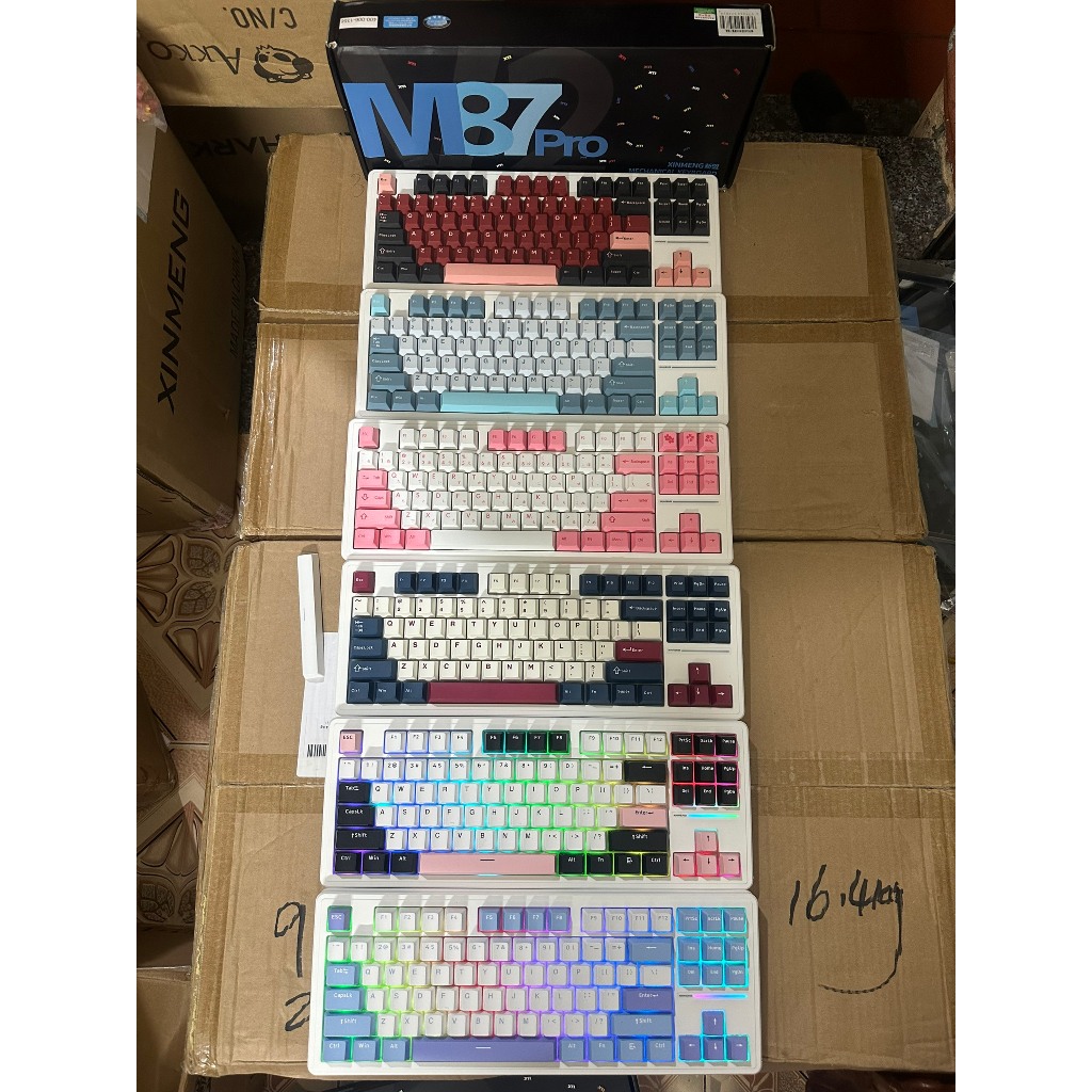(New) -Bàn phím cơ không dây Xinmeng M87 Prov2 / F87 / 3 Mode / Mạch ...