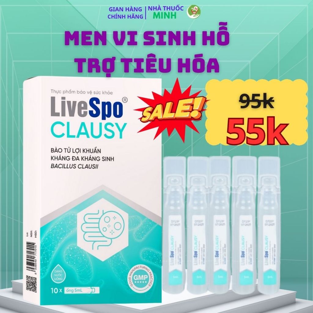 Men vi sinh LiveSpo Clausy , giảm rối loạn tiêu hóa cho người uống ...