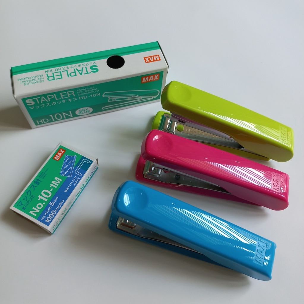 Combo bấm kim - Dập ghim số 10 Max HD-10N + 01 Hộp kim số 10 Max | Shopee Việt Nam