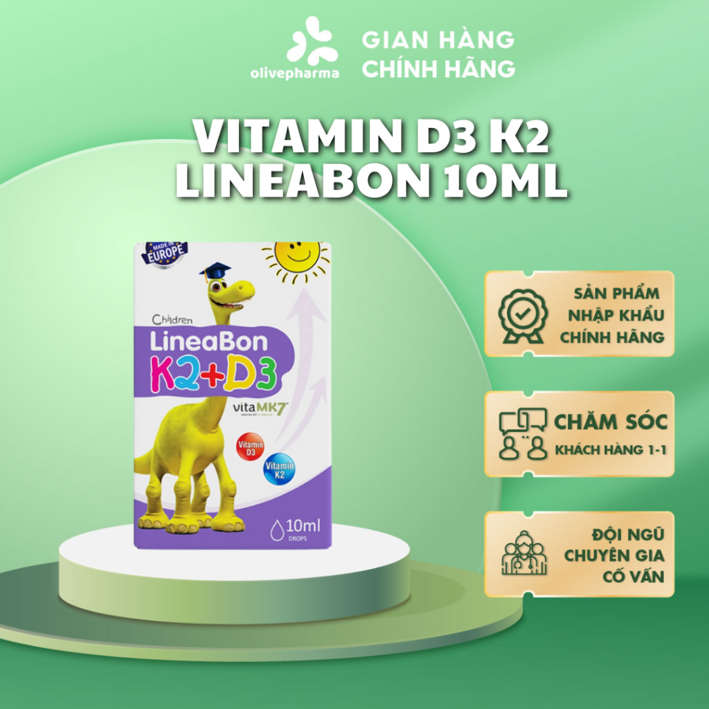 Vitamin K2 D3 Lineabon 10ml drops nhập khẩu chính hãng hỗ trợ tăng ...