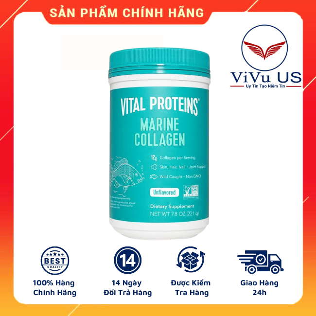 [HSD 2026] Collagen thủy phân từ cá Vital Proteins Marine Collagen 221g ...