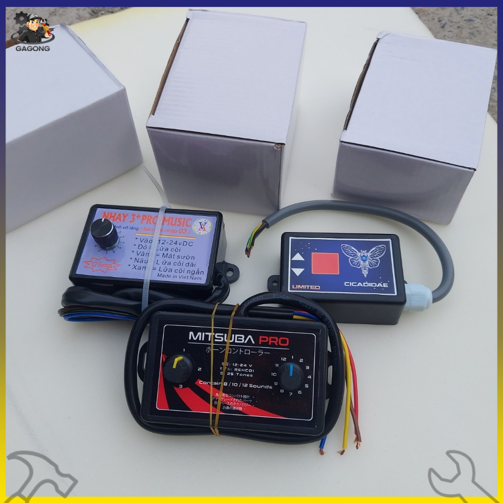 🔥Nhại còi 25 bài, mitsuba, 3 pro, sài còi hơi, còi điện, sử dụng auto 12v/24v | Shopee Việt Nam