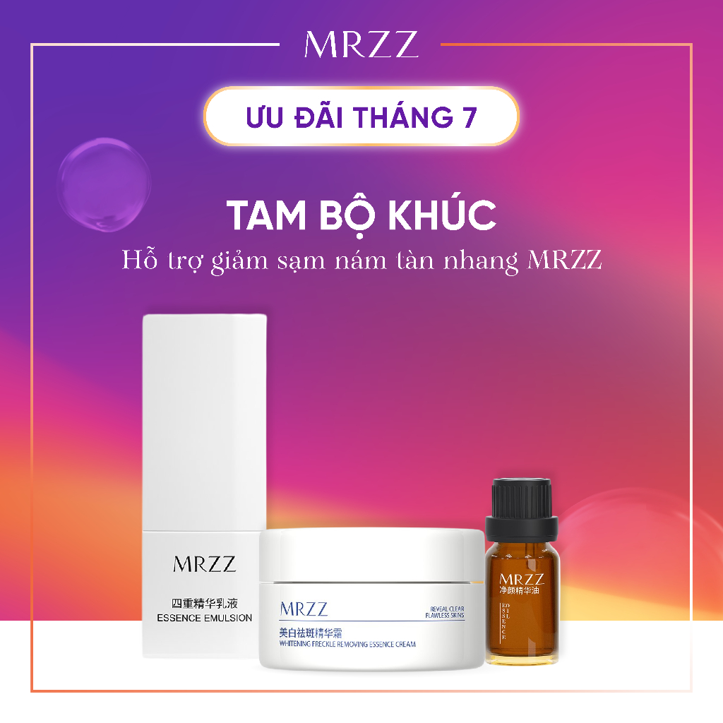 [Combo] Tam Bộ Khúc MRZZ mờ thâm nám dưỡng trắng sáng da (Kem nám sáng da + Tinh chất dưỡng da ...