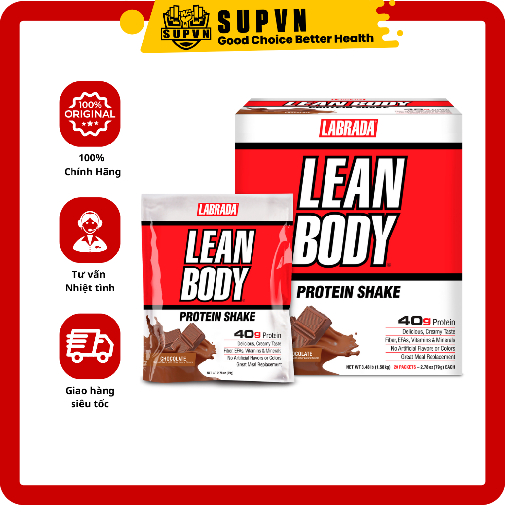 (COMBO 10 gói) Lean Body Labrada Gói Dinh Dưỡng Thay Thế Bữa Ăn ...