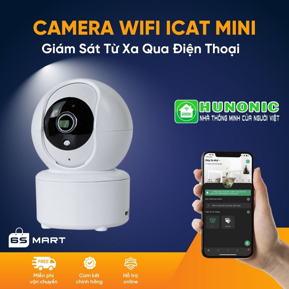 Camera wifi ICat Mini full HD 1080P xoay 360 độ, đàm thoại hai chiều ...
