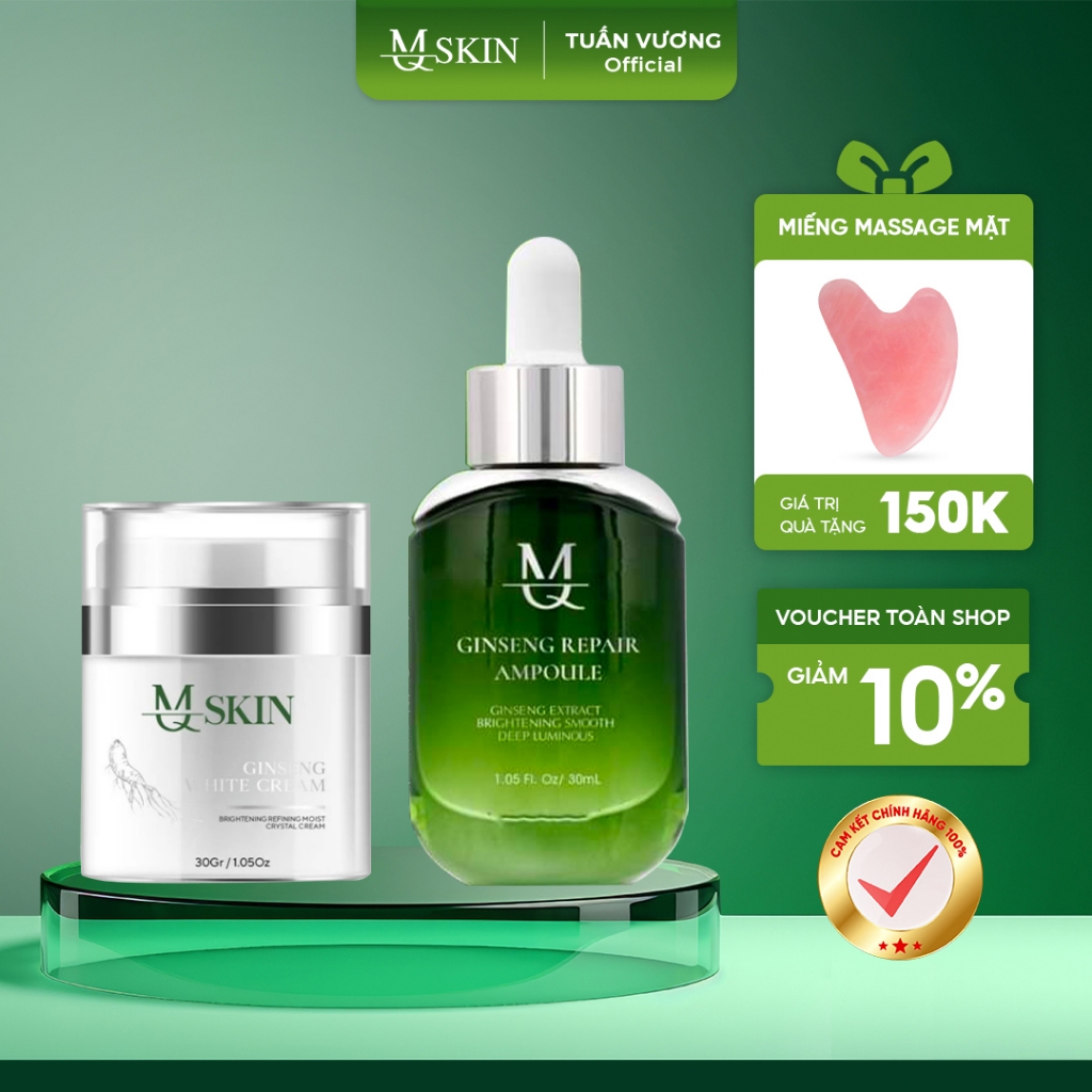 Combo Kem Face, Serum căng bóng MQ Skin dưỡng da sau tái tạo Mq Skin ...