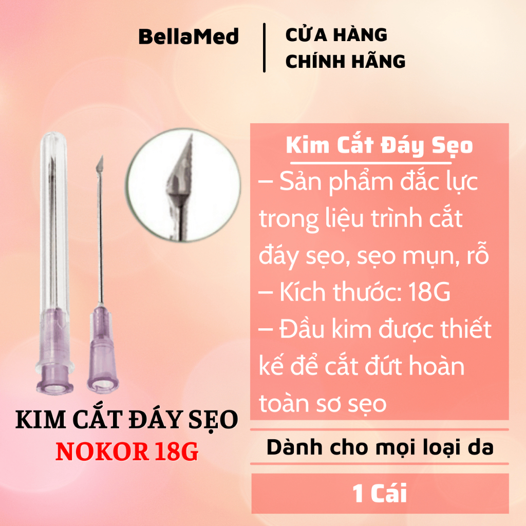 Kim 18G Nokor tách đáy sẹo rỗ có hướng dẫn với prp - 1 kim | Shopee ...