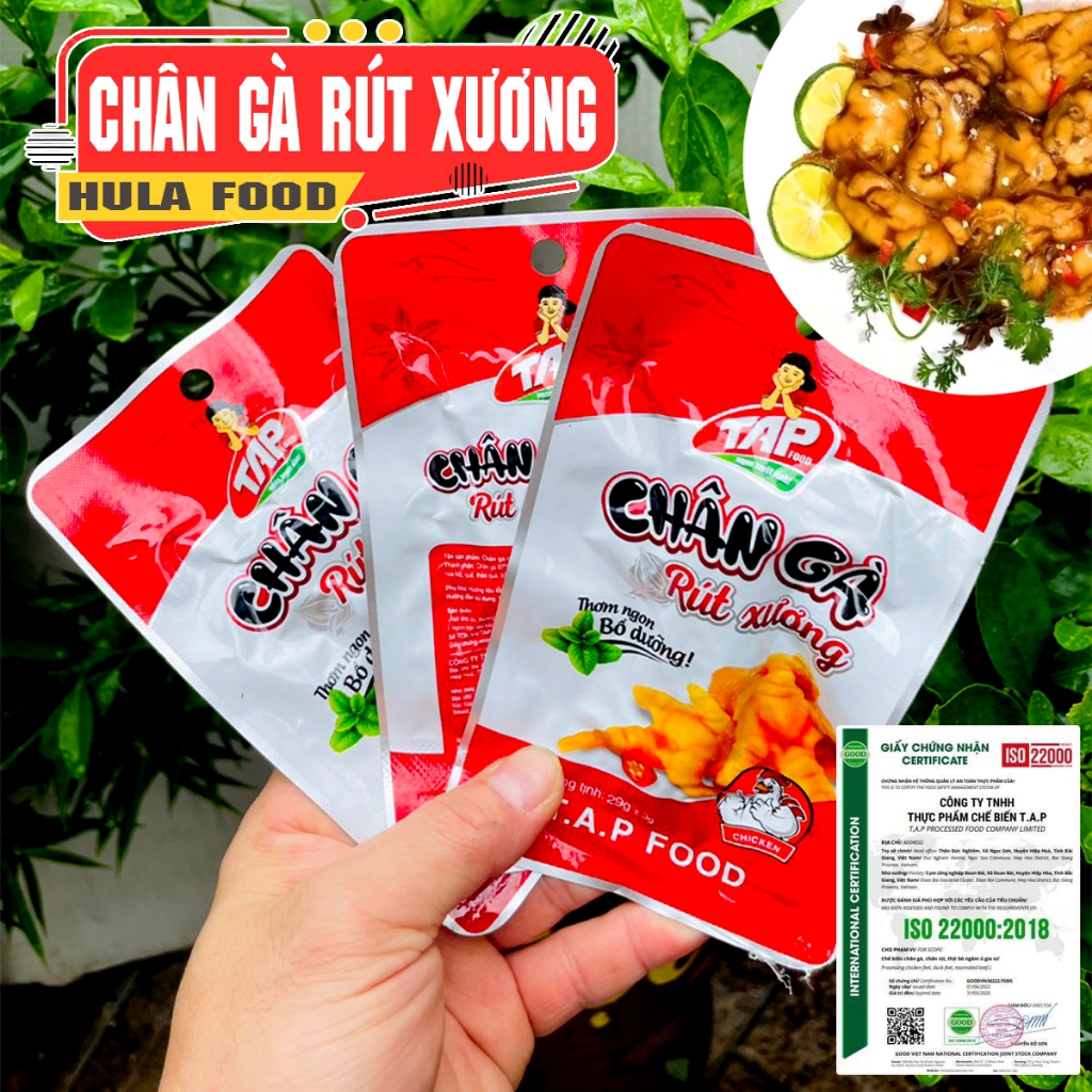 10 Chân Gà Rút Xương TAP FOOD (Gói 29g) Siêu Thơm Ngon Giòn Sần Sật ...