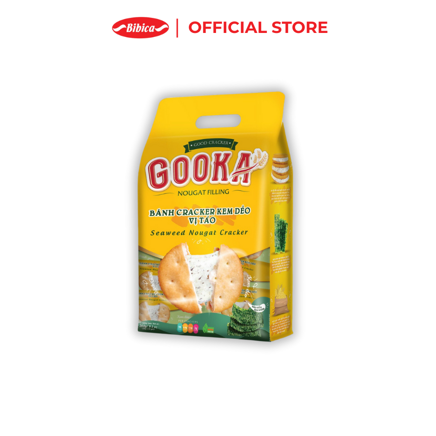 Bánh Gooka Cracker Nougat Filling Vị Tảo Biển Bibica | Shopee Việt Nam