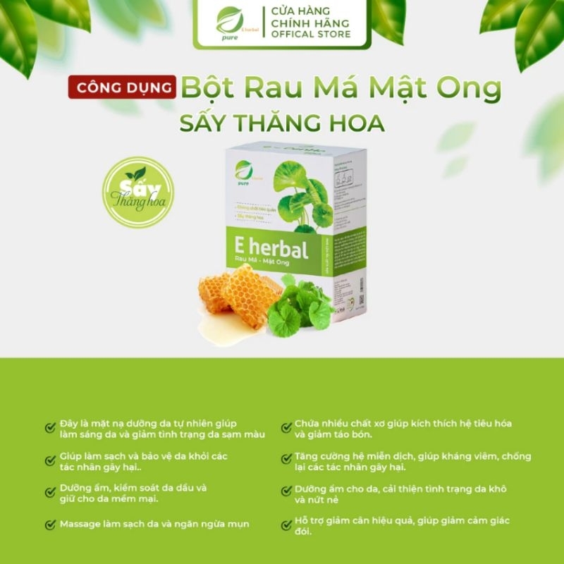 Rau má mật ong sấy thăng hoa Eherbal 60g | Shopee Việt Nam