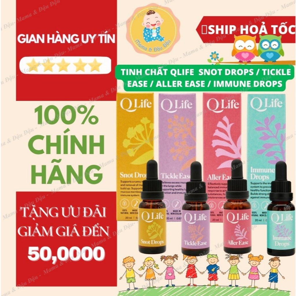 [Mẫu mới][Date 2027][New Zealand] Tinh chất thảo dược QLife Tickle Ease, Snot Drops, Aller Ease ...