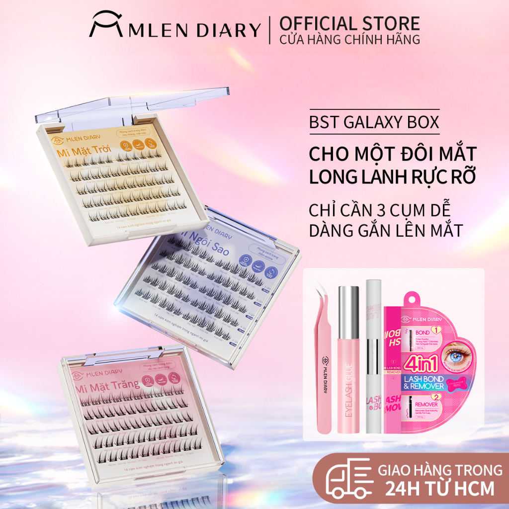 BST GALAXY BOX MLEN DIARY CHÍNH HÃNG-TỔNG HỢP SUN,MOON,STAR Mi Cụm Mềm ...