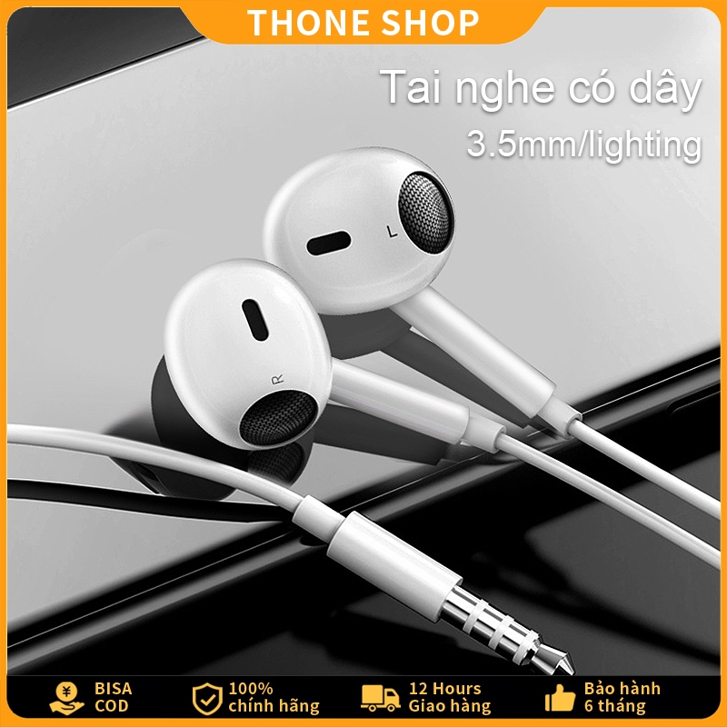 Tai nghe có dây 3.5mm có micro tích hợp điều khiển âm lượng chống ồn Âm Thanh Hifi Jack Cắm 3 ...