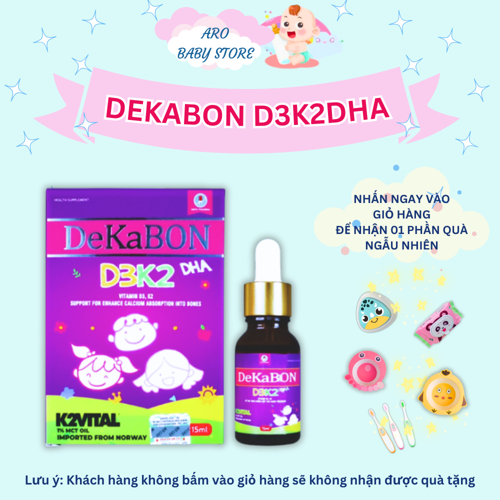 Vitamin D3K2DHA DEKABON 15ml MẤU MỚI bổ sung thêm DHA cho bé | Shopee ...
