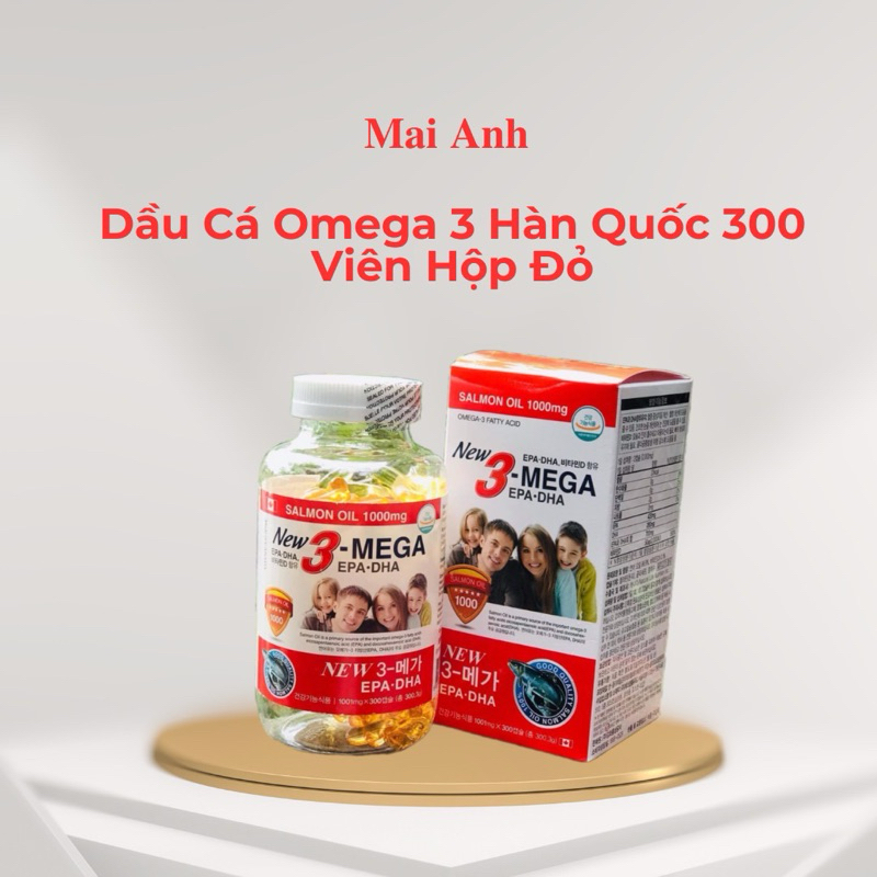 Dầu cá Omega 3 Hàn Quốc – New 3 Mega EPA DHA & Salmon OIL 1000mg 300 viên | Shopee Việt Nam