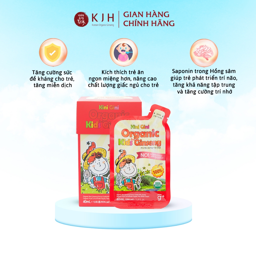 [PHIÊN BẢN MỚI] NƯỚC HỒNG SÂM HỮU CƠ TRẺ EM KINI GINI KIDS KJH | Shopee ...