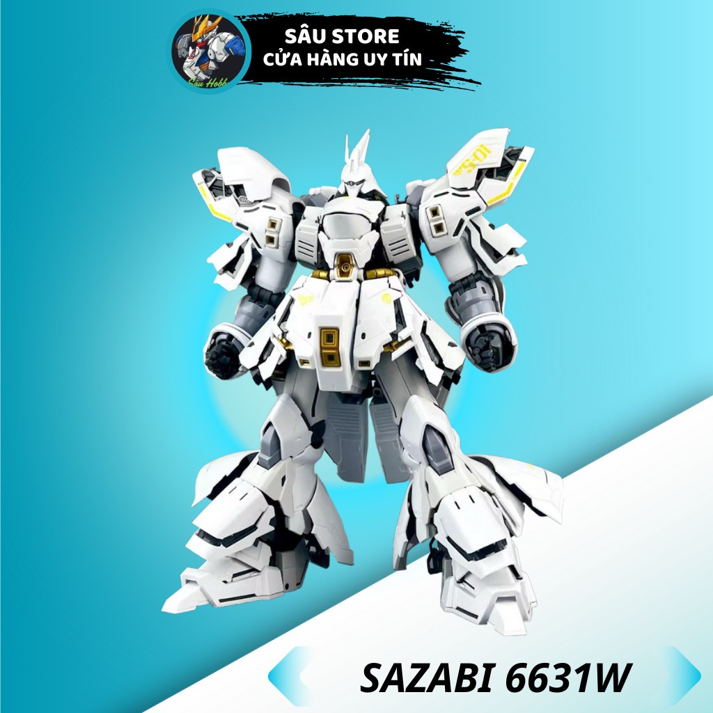 (Sâu Store) Mô hình lắp ráp Gundam MG 6631W Sazabi trắng | Shopee Việt Nam