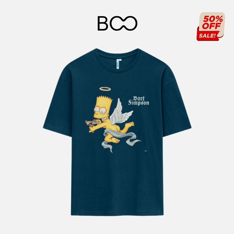 Áo Thun BOO Unisex Oversized In Graphic Bart Thiên Thần The Simpsons ...