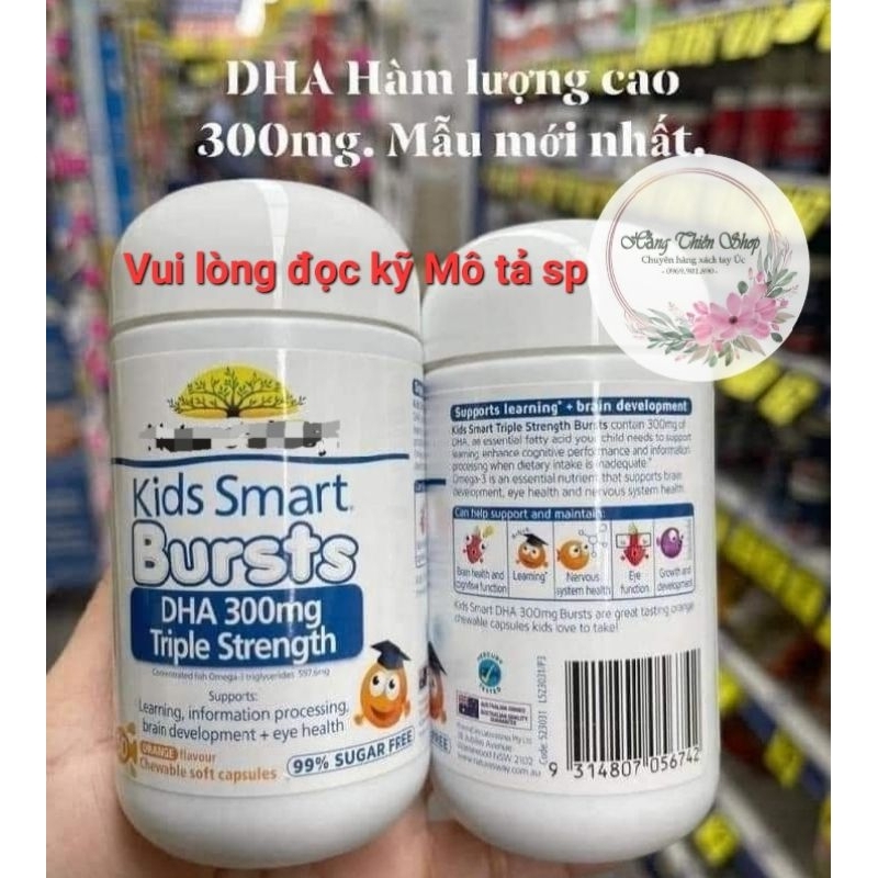 (Bill Úc)NW Kids Smart DHA 300mg Triple Strength - Bổ sung DHA cho trẻ ...