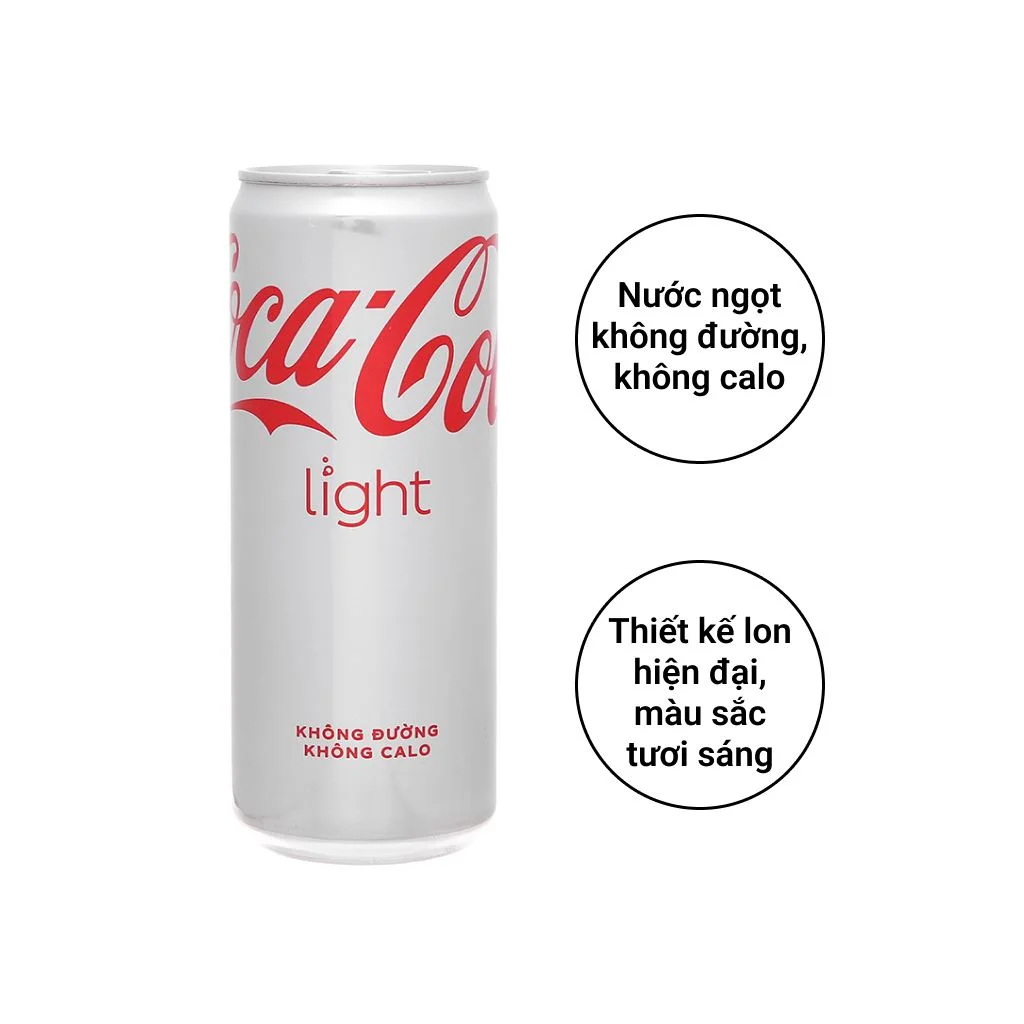 Thùng 24 Lon Nước Ngọt Coca Cola Light 320ml/Lon | Shopee Việt Nam
