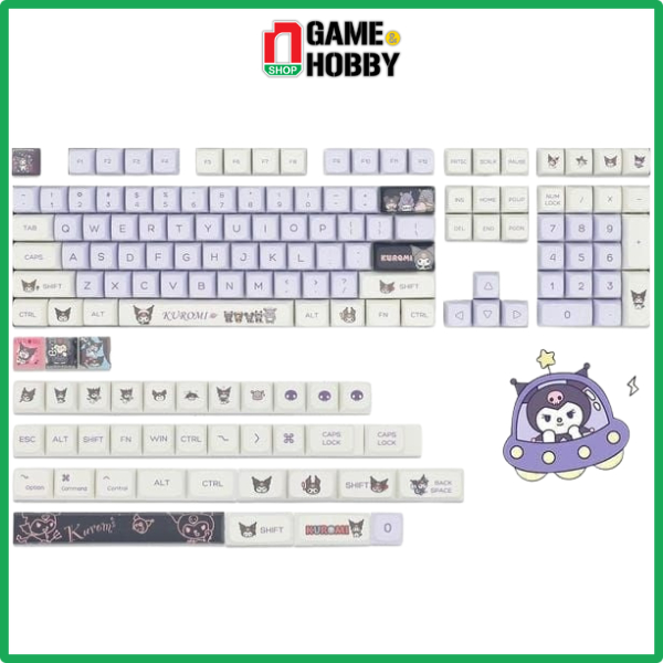 BỘ KEYCAP XDA PBT BÀN PHÍM CƠ SANRIO KUROMI 146 NÚT | Shopee Việt Nam