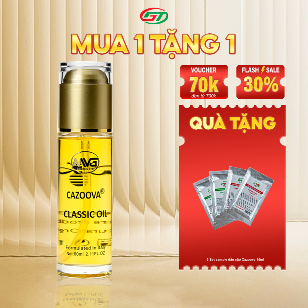 Dầu dưỡng tóc, cấp ẩm, chống oxi hoá, phục hồi hư tổn·Cazoova classic 60ml (HG) | Shopee Việt Nam