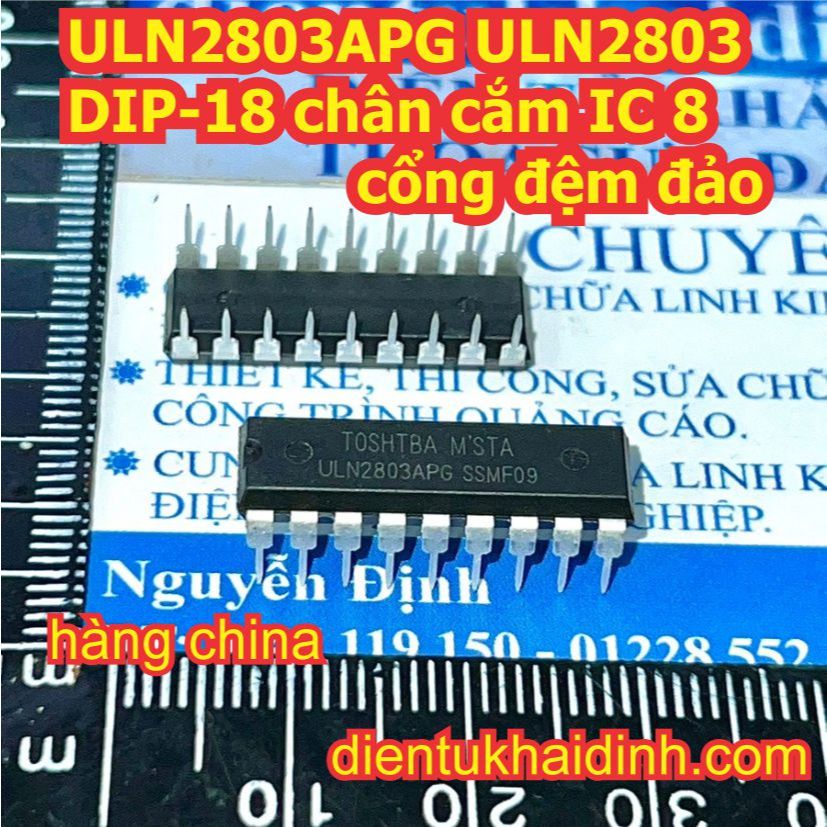 5 con ULN2803APG ULN2803 DIP-18 chân cắm IC 8 cổng đệm đảo kde1368 | Shopee Việt Nam