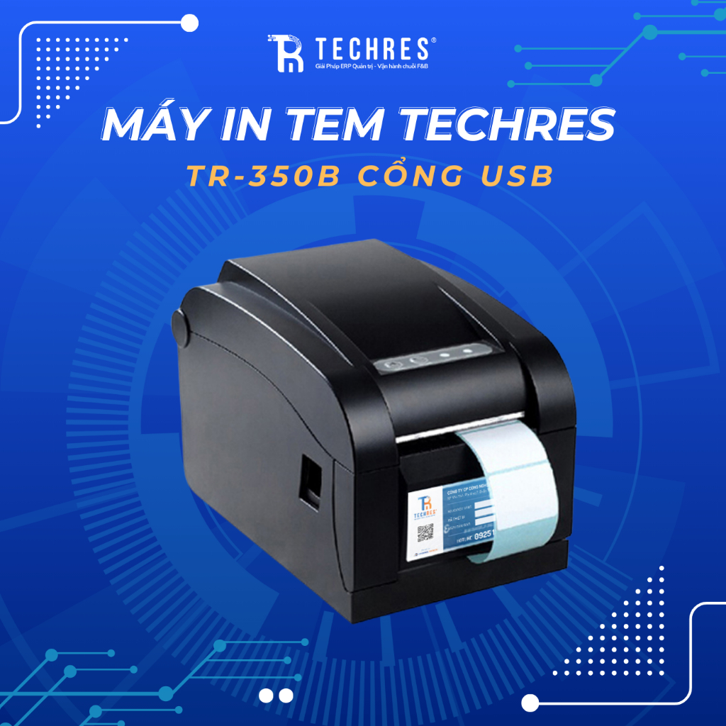 MÁY IN TEM TECHRES TR-350B CỔNG USB | Shopee Việt Nam