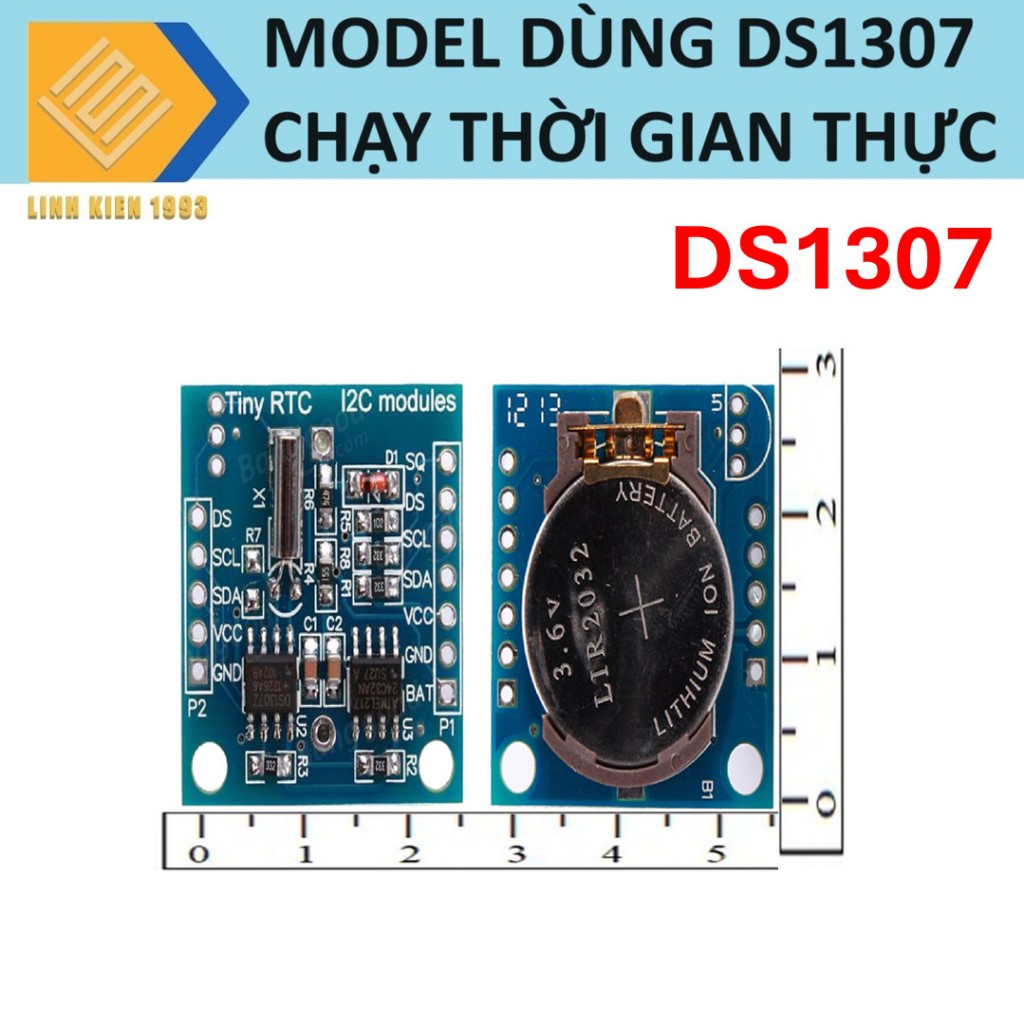 Model thời gian thực sử dụng RTC DS1307 giao tiếp I2C | Shopee Việt Nam