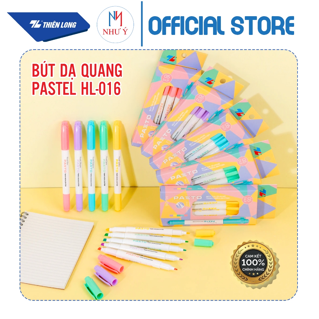 [HỘP 5 CÂY] Bút dạ quang Pastel Thiên Long Pazto HL-016 (Hàng Chính Hãng Công Ty) | Shopee Việt Nam