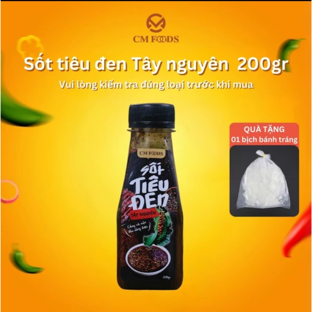 Sốt tiêu đen Tây Nguyên CM Foods 200gr - Loại Thượng Hạng | Shopee Việt Nam