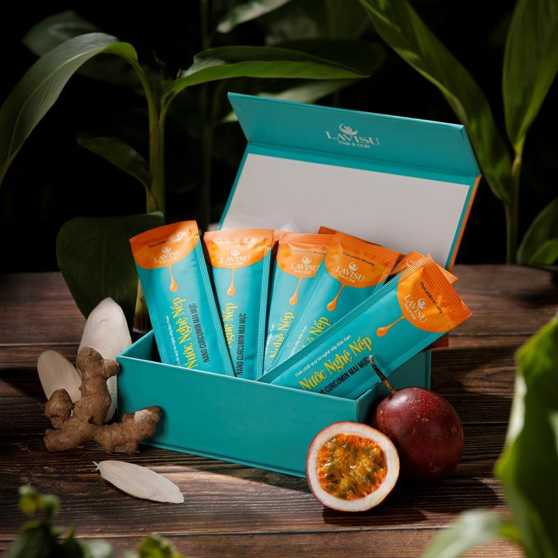 Nano curcumin mai mực nước nghệ nếp hộp 45 gói Lavisu LU04 | Shopee ...