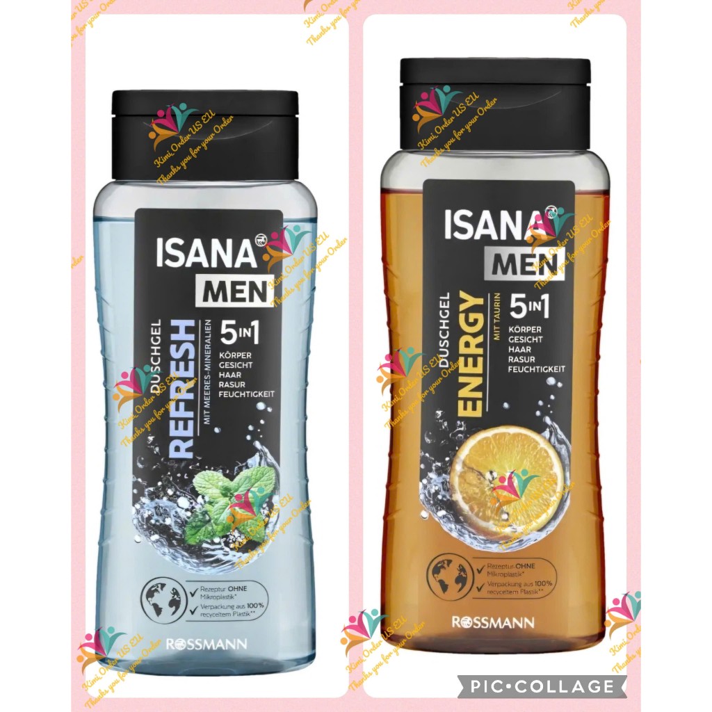 [ISANA MEN 5IN1] Sữa tắm thuần chay ISANA MEN DUSCHGEL 5IN1 nội địa Đức ...