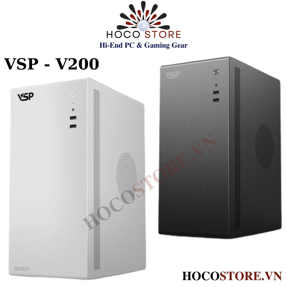 Vỏ Case Máy Tính VSP V200 Đen / Trắng Chính Hãng | Hoco Store PC | Shopee Việt Nam