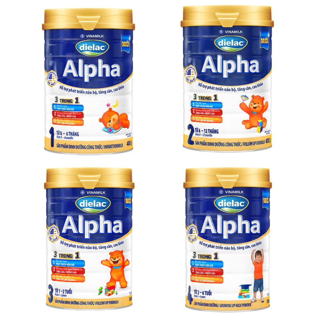 Sữa Bột Vinamilk Dielac Alpha Số 1/2/3/4 - 900g | Shopee Việt Nam
