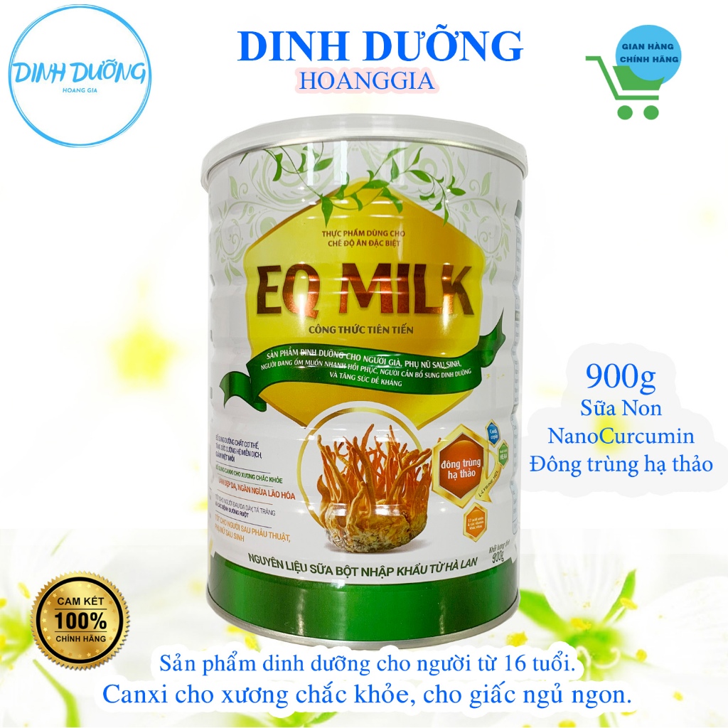 Sữa nghệ EQ Milk 900g -VietNam24H-Tốt cho người đau dạ dày, đẹp da, ngủ ...
