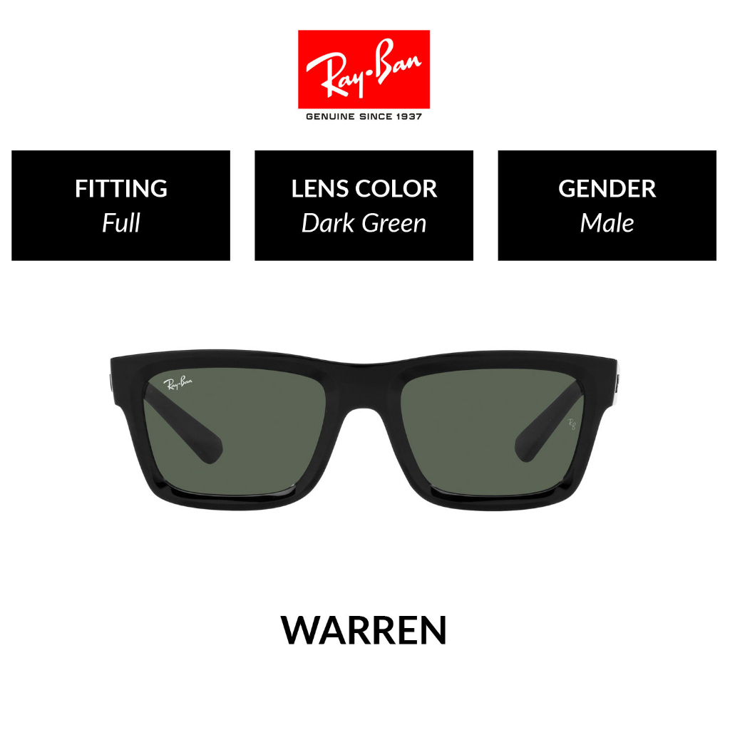 Mắt kính RAY-BAN WARREN - RB4396F 667771 Size 57 - Kính mát | Shopee ...