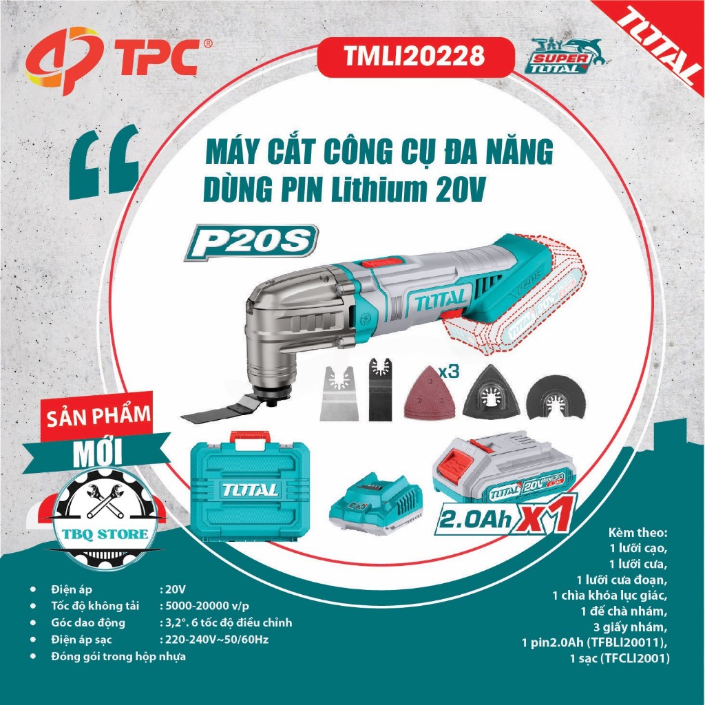 Máy cắt gọc Cắt rung đa năng 20V TOTAL TMLI2022 | Shopee Việt Nam