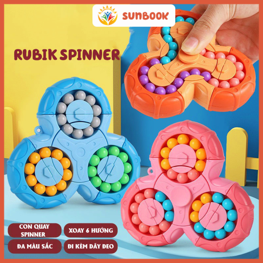 Đồ Chơi RUBIK Biến Thể Hạt Đậu Kết Hợp Con Quay SPINNER, RUBIK Ma Thuật ...