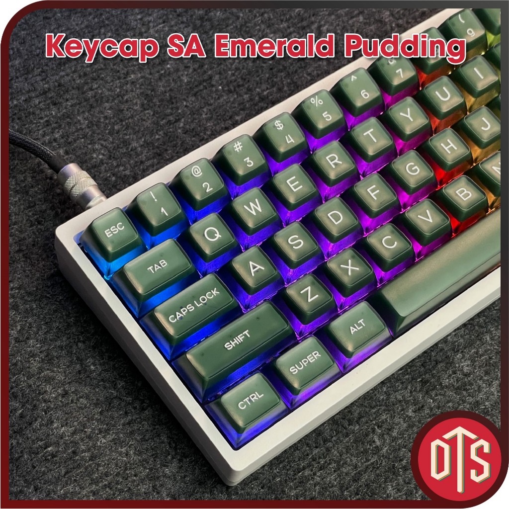 Keycap SA Emerald Pudding Semi-transparent | ABS Double shot | Nút nhựa dùng cho bàn phím ...