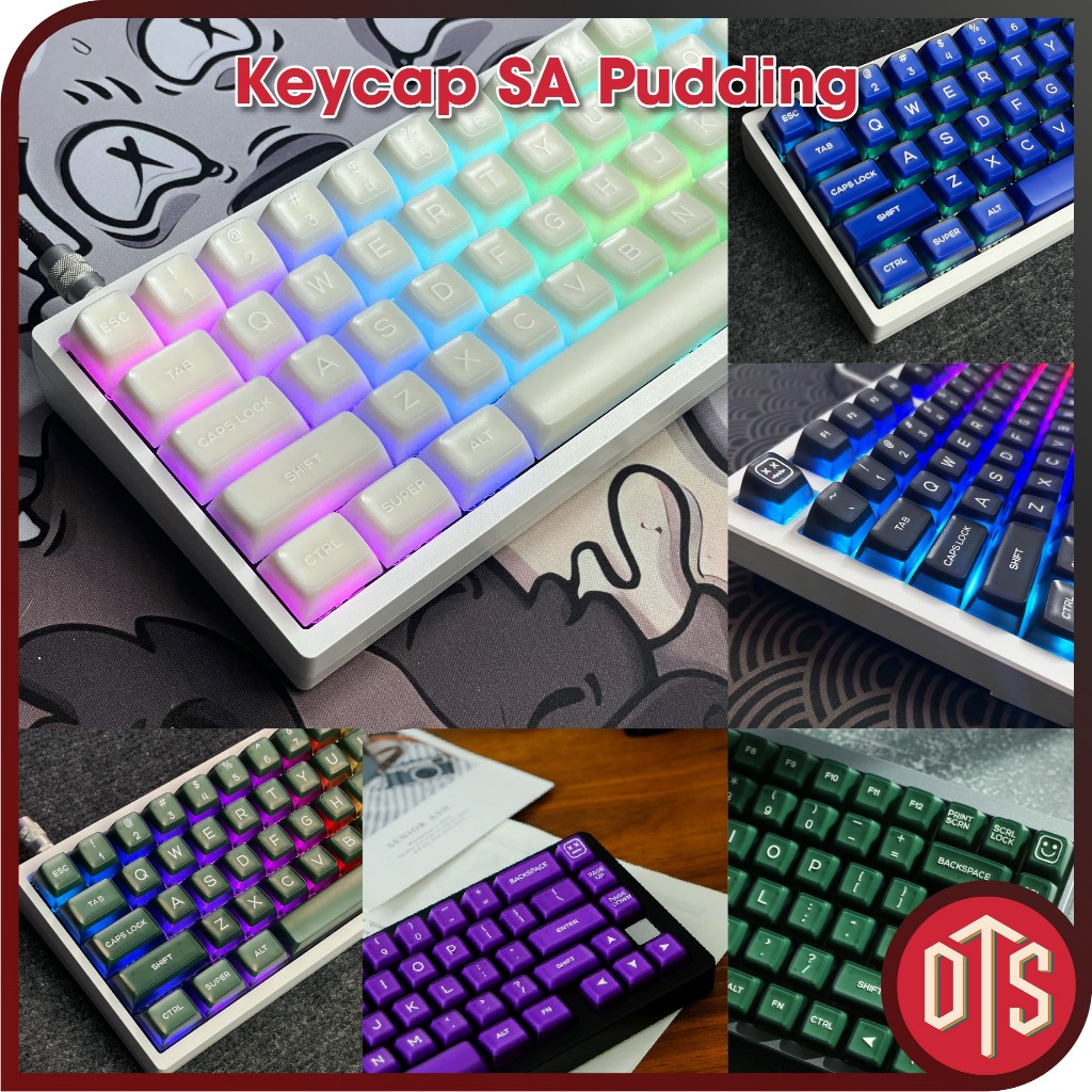 Keycap SA Pudding Semi-transparent Double shot sắc nét | ABS | WOB Tím ...