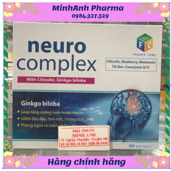 Viên uống Bổ não NEURO COMPLEX (hộp 60v) | Shopee Việt Nam