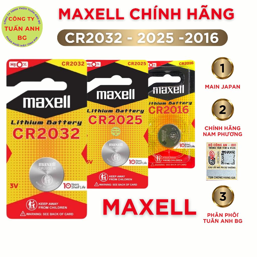 Pin CR2032, Pin CR2025, Pin CR2016 Lithium 3V Maxell. Pin Maxell Chính ...