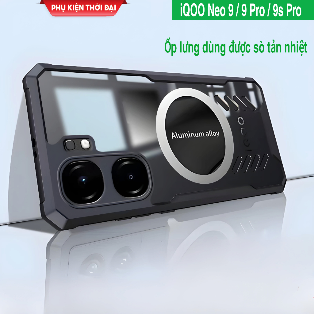 Ốp lưng iQOO Neo 9 / Neo 9 Pro / Neo 9s Pro tản nhiệt chống sốc thể thao lưng trong viền màu ...