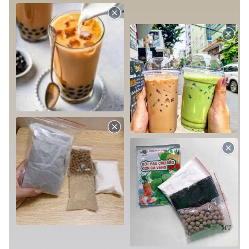 Set trà sữa tự pha (hồng trà , trà thái xanh, trà thái đỏ) kèm trân châu siêu ngon | Shopee Việt Nam