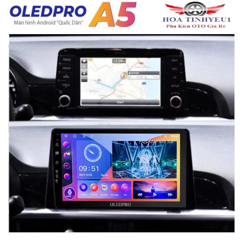 Màn Hình 9 inch Cho Xe MORNING (2021-2024) - Màn Hình DVD Android OLEDPRO A5.Tặng Kèm Mặt Dưỡng ...