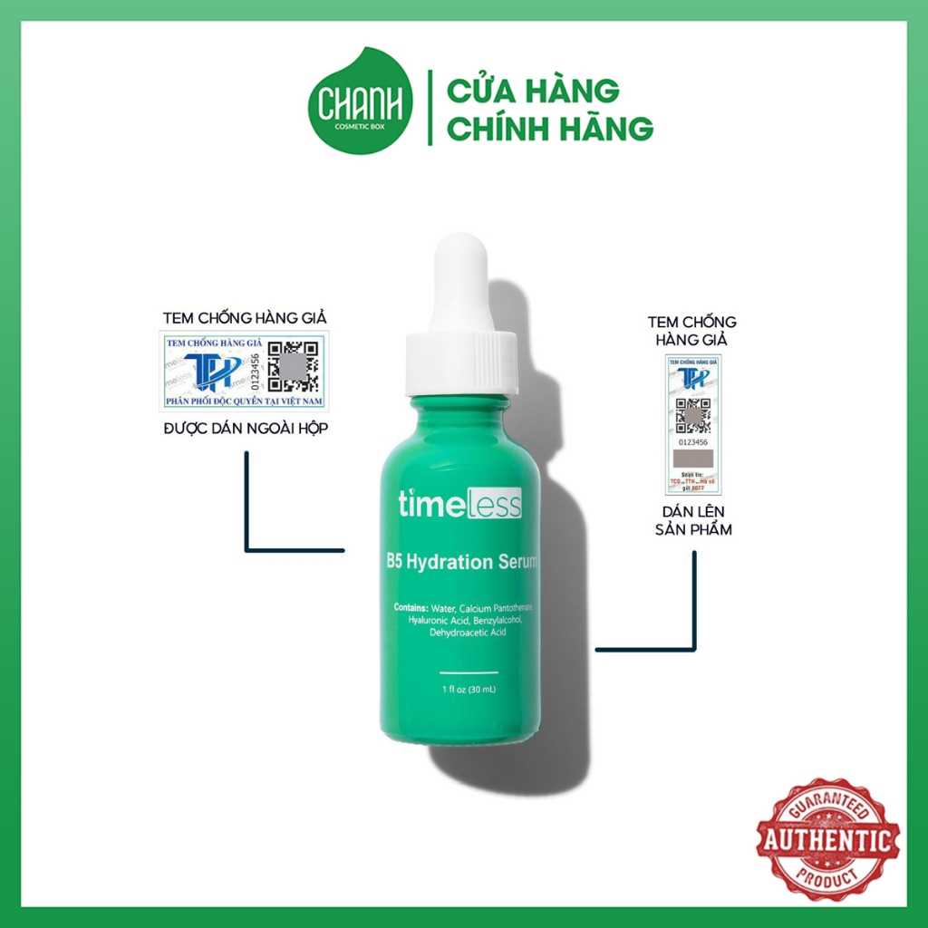 Tinh Chất Timeless Vitamin B5 + Hyaluronic Acid (30ml) | Shopee Việt Nam